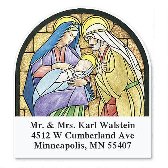Stained Glass Diecut Address Labels | Current Catalog