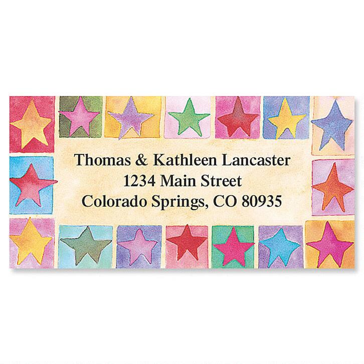 Stars on Parade Border Address Labels | Current Catalog