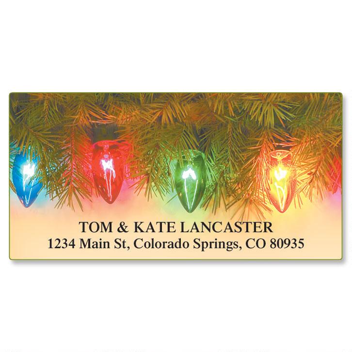 String Of Lights Deluxe Address Labels L1218 | Current Catalog