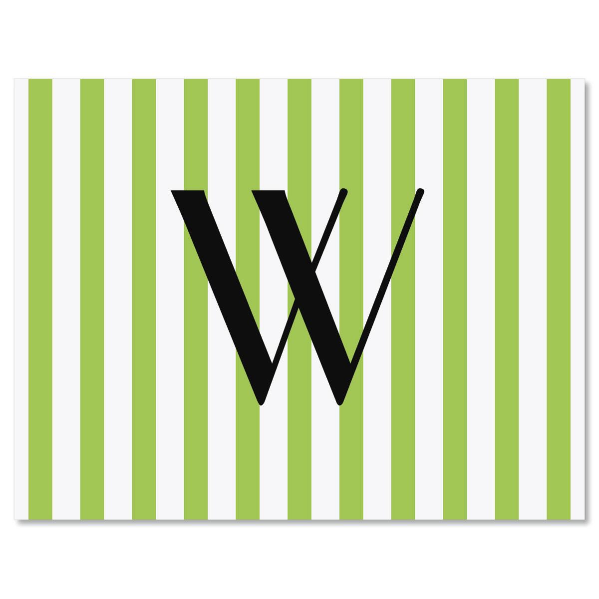 Stripes Initial Personalized Note Cards | Current Catalog