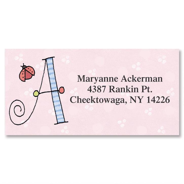 Sue Dreamer Initial Border Address Labels | Current Catalog