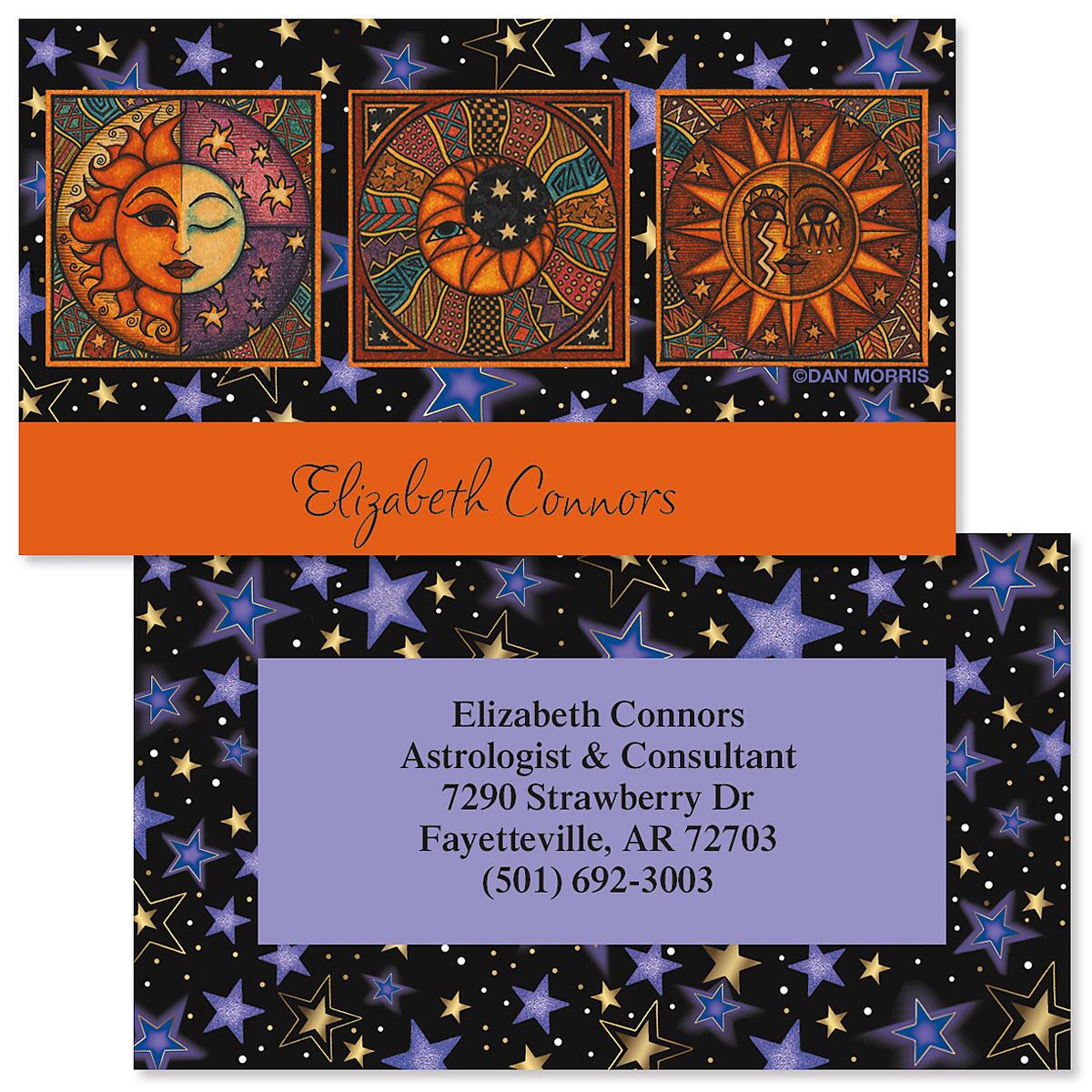 Sun & Moon Designer Double-Sided Business Cards | Current Catalog