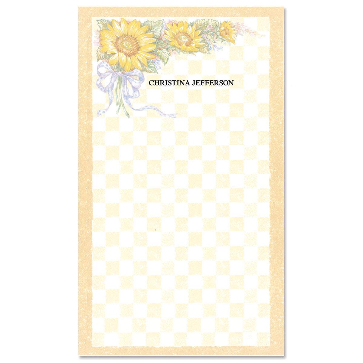Sunflower Bouquet Custom Memo Pads | Current Catalog