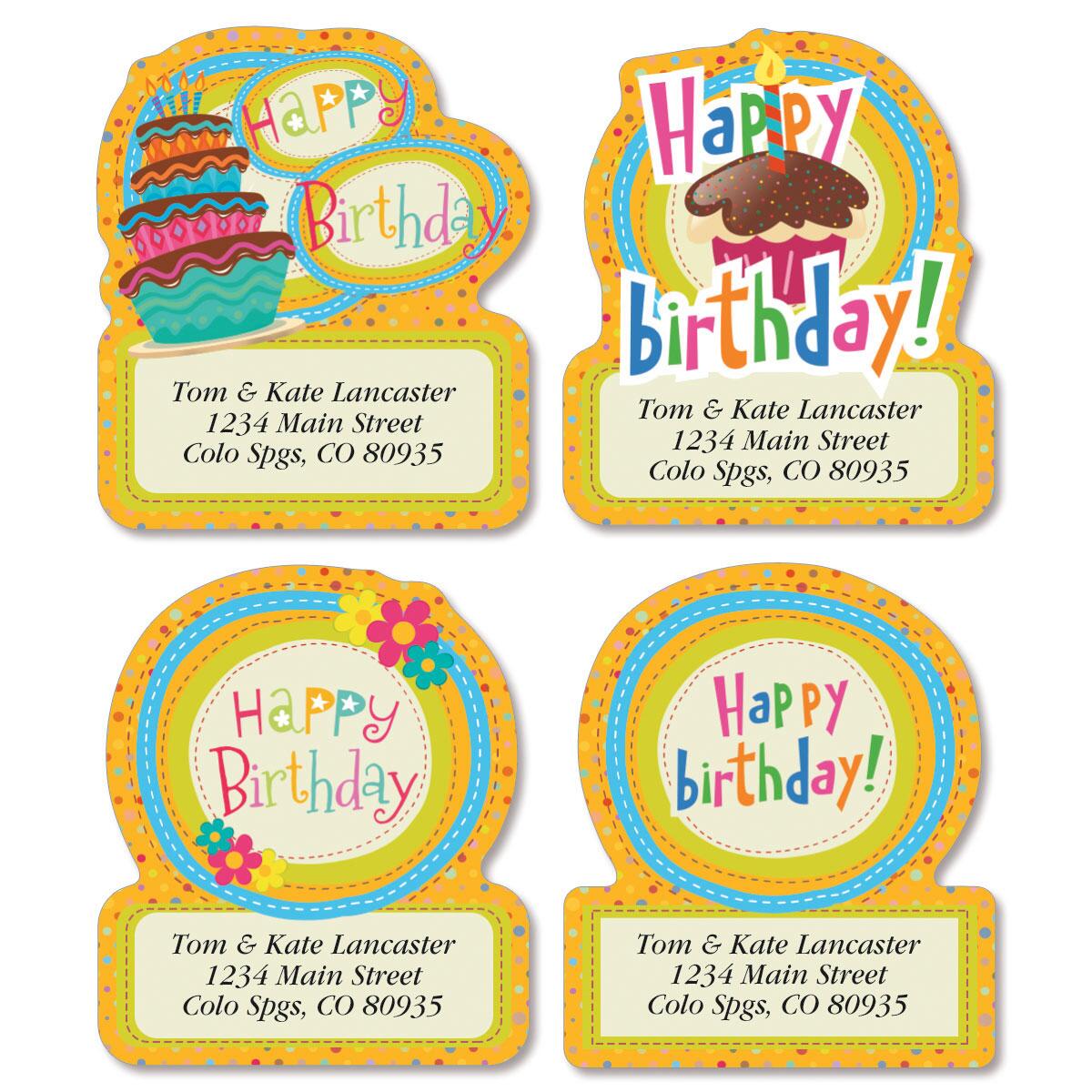 Sweet Birthday Diecut Address Labels | Current Catalog