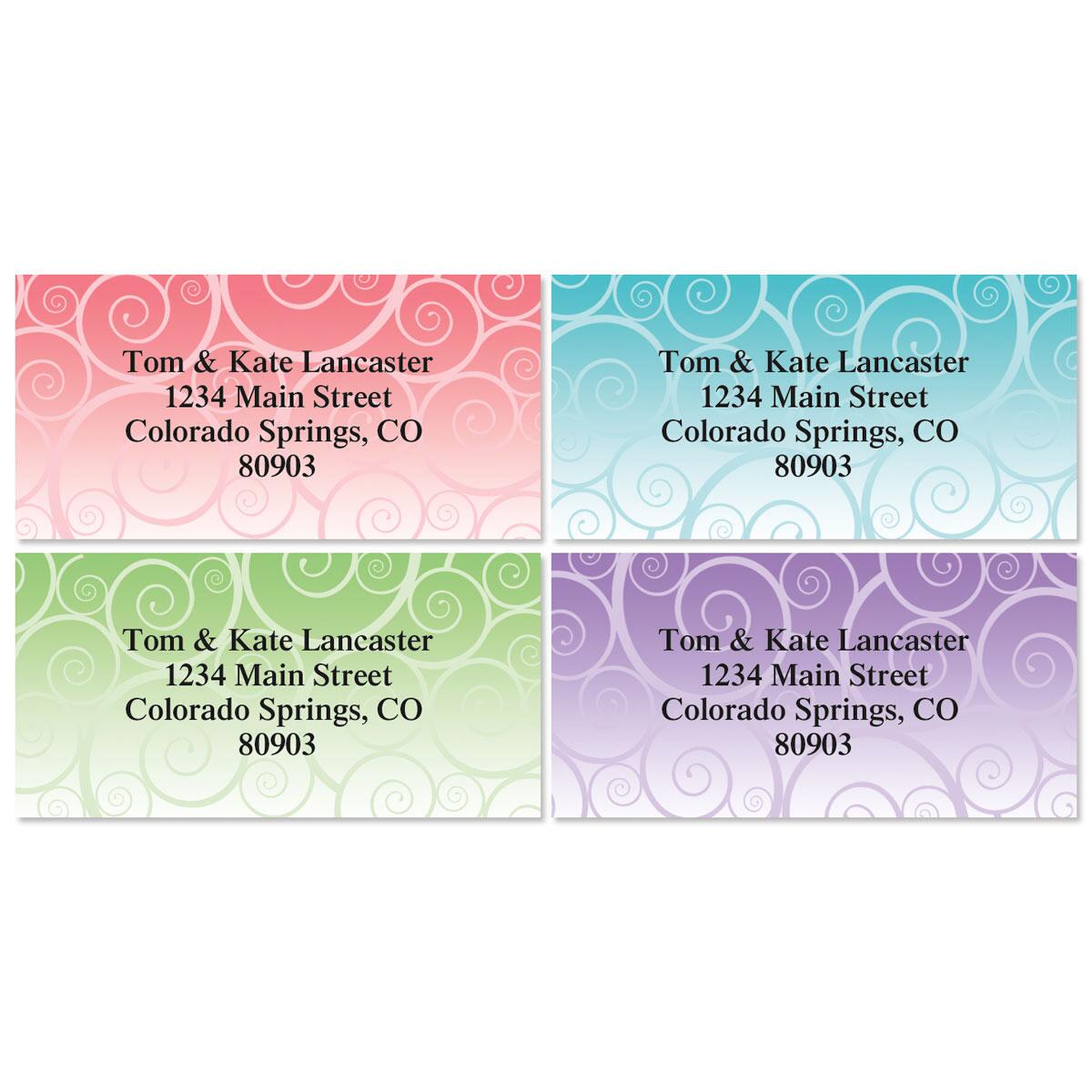 Swirly Girly Border Address Labels | Current Catalog