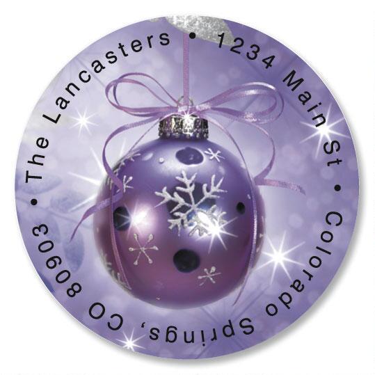 Symphony In Purple Round Address Labels G725 | Current Catalog