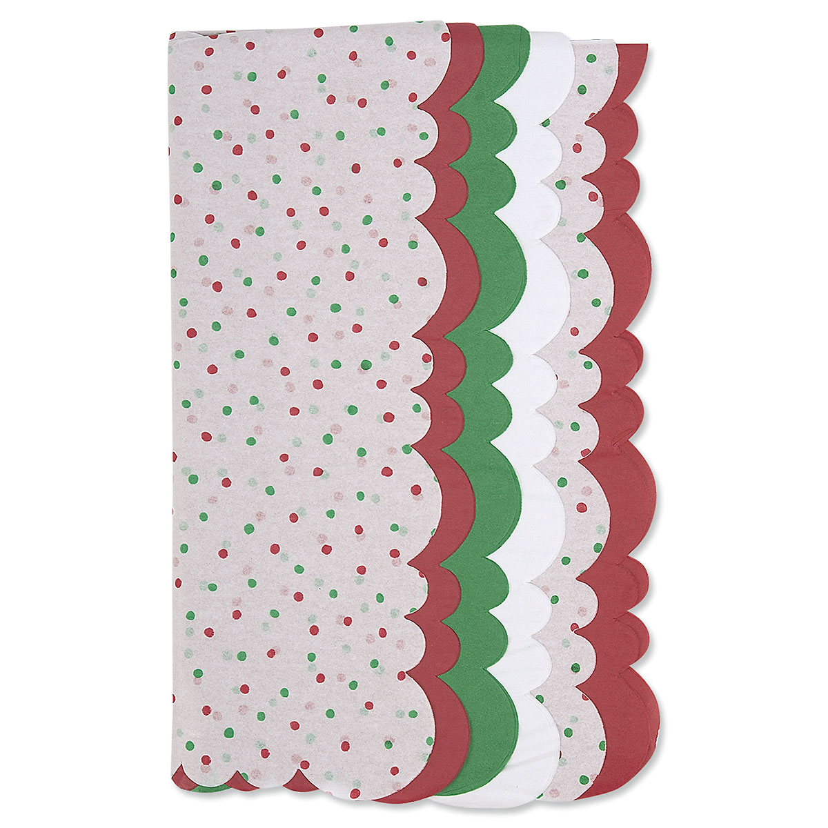 Seasonal Dot Scalloped Edge Tissue Paper Sheets | Current Catalog