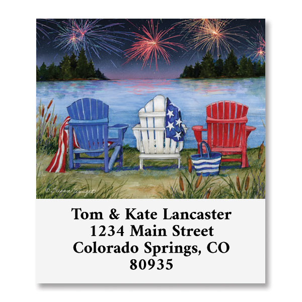Adirondack Chairs At Lake Select Address Labels | Current Catalog