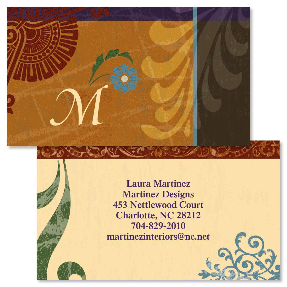 Textured Patterns Designer Double-Sided Business Cards | Current Catalog