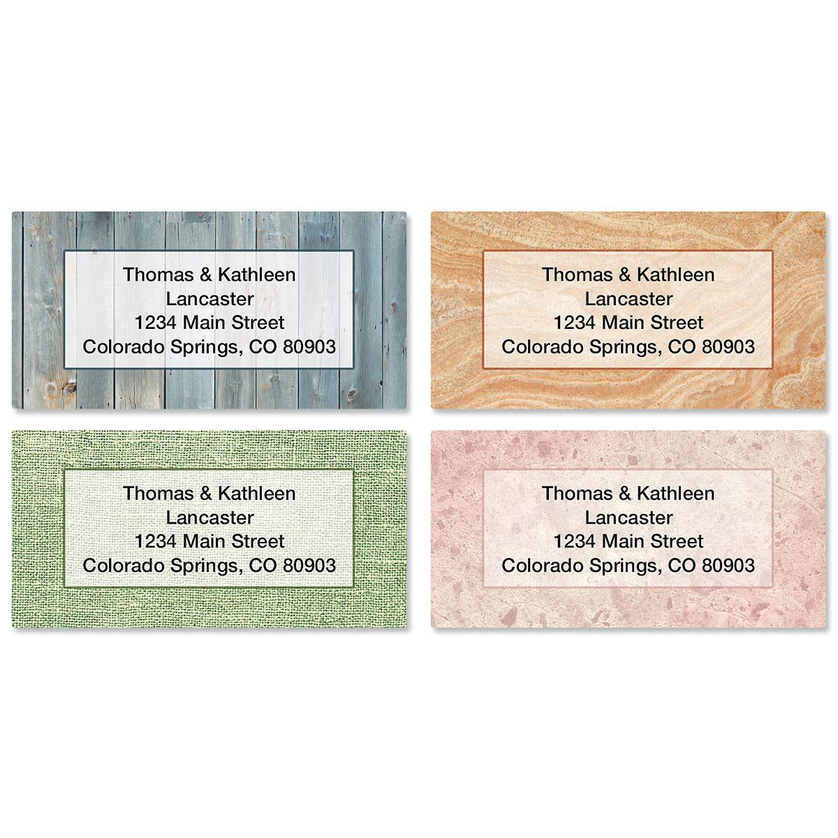 Textures Border Address Labels Y2305 | Current Catalog