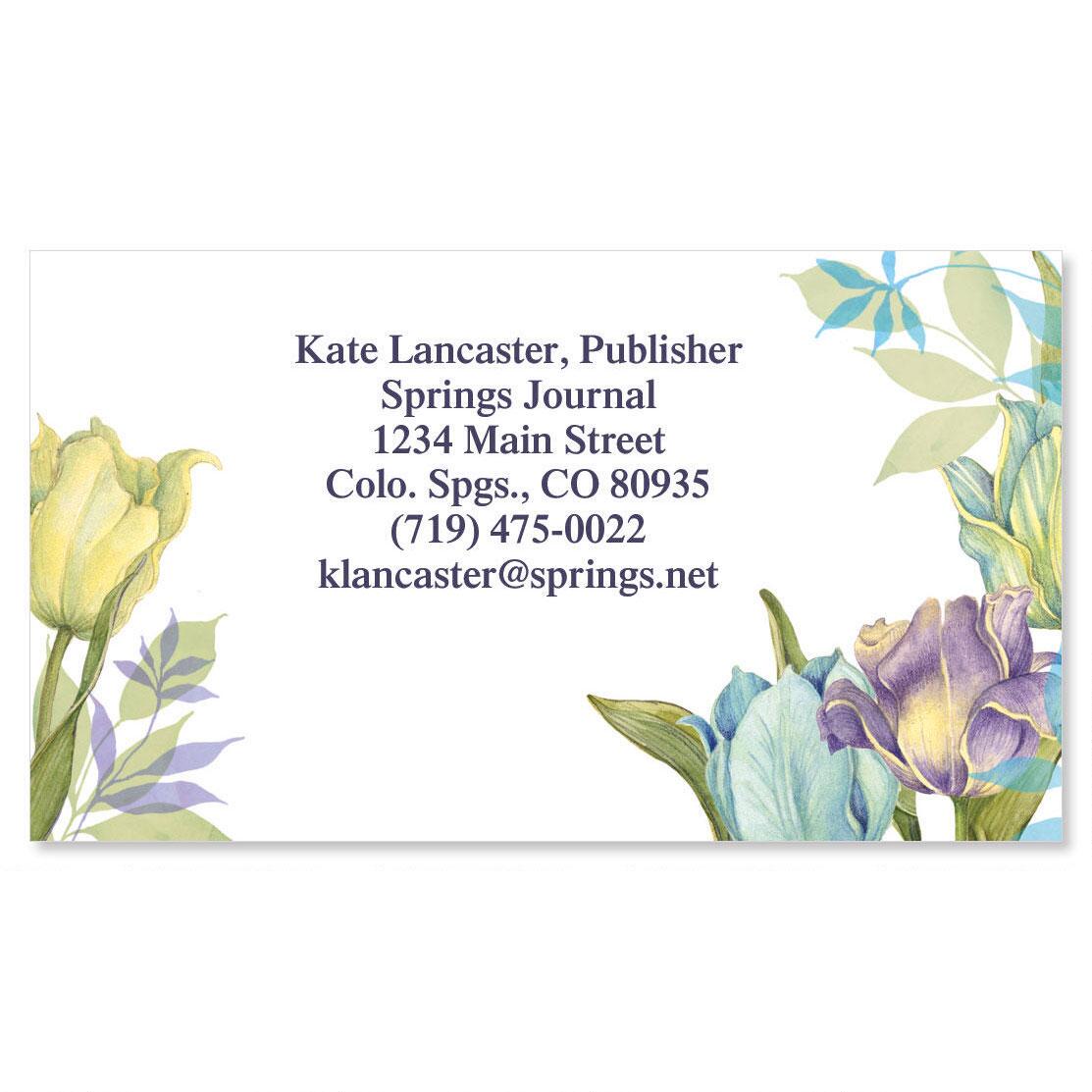 Tulip Frame Designer Business Cards | Current Catalog