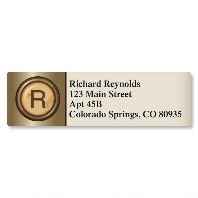 Typewriter Initial Classic Address Labels | Current Catalog