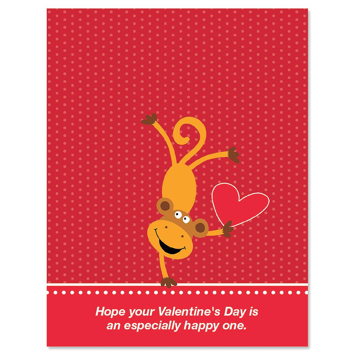 Personalized Monkey Kids' Valentines | Current Catalog