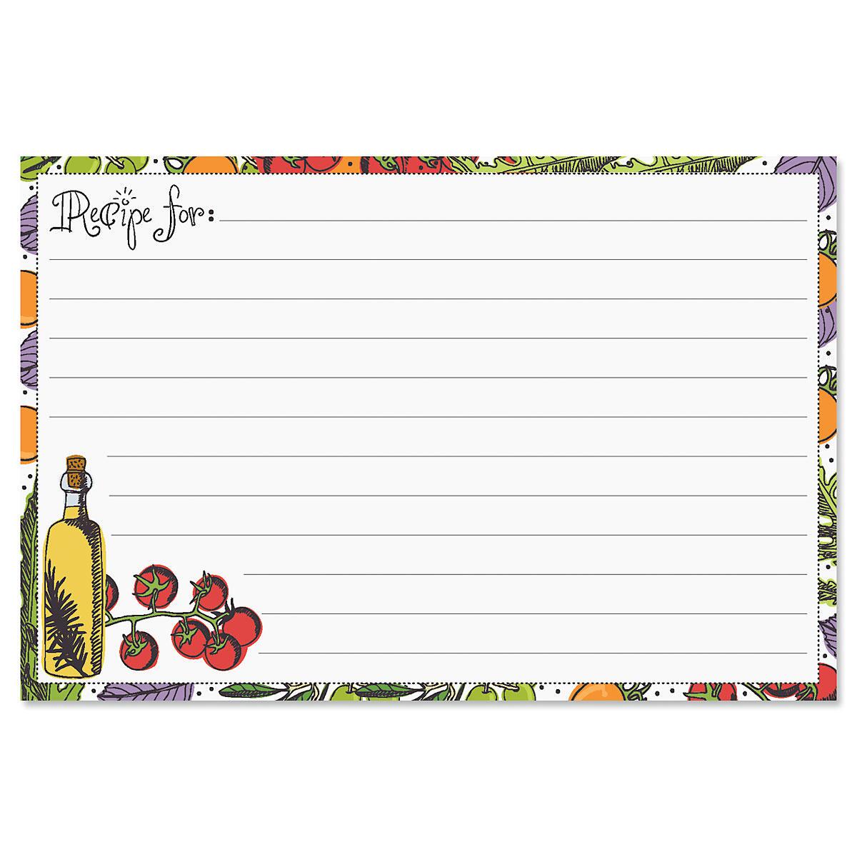 Veggie Recipe Cards - 4 x 6 | Current Catalog
