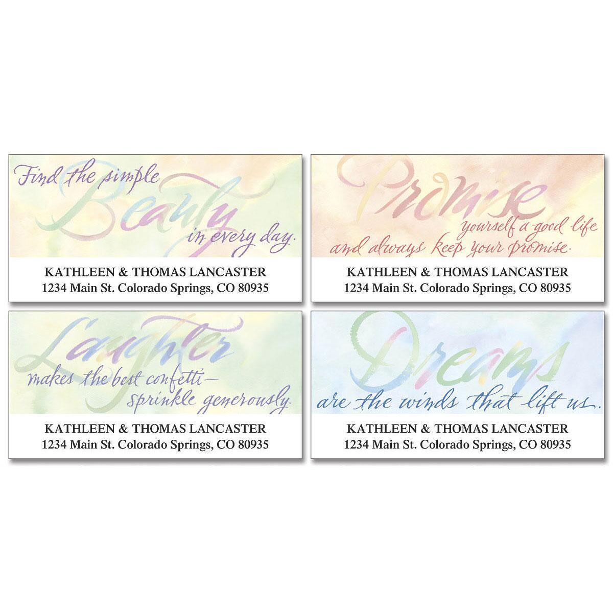 Watercolor Thoughts Address Labels | Current Catalog