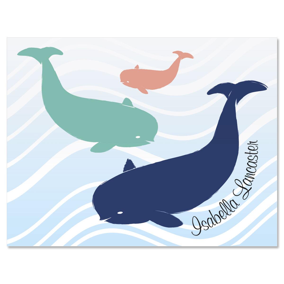 Whale Personalized Note Cards | Current Catalog
