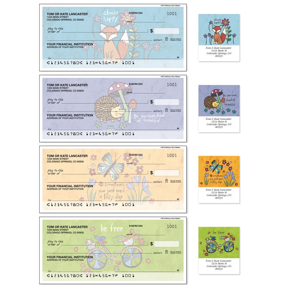 Whimsy Single Checks With Matching Address Labels | Current Catalog