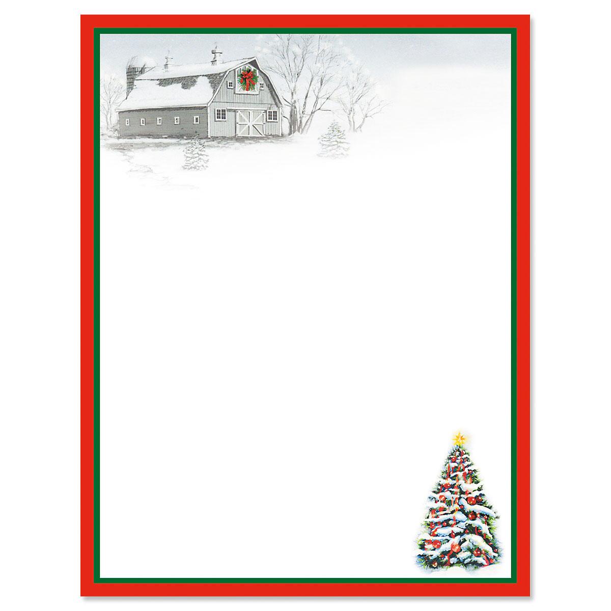 Winter Barn Christmas Letter Papers | Current Catalog