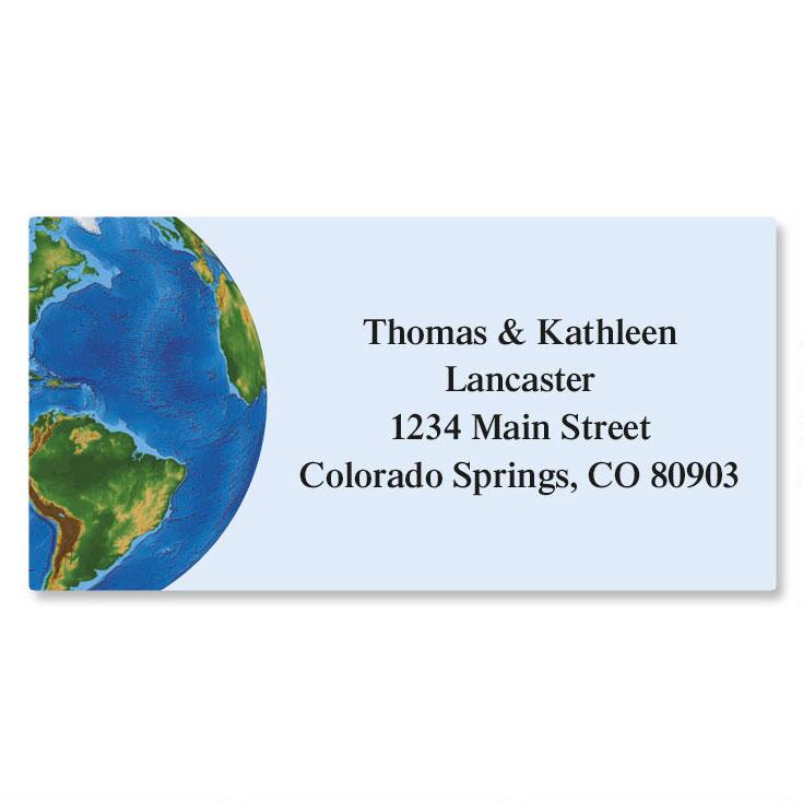 World Map Border Address Labels | Current Catalog