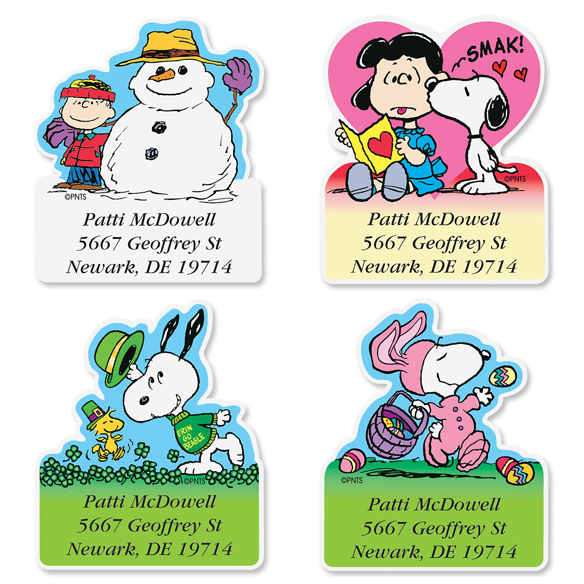 PEANUTS Year Round Diecut Address Labels | Current Catalog