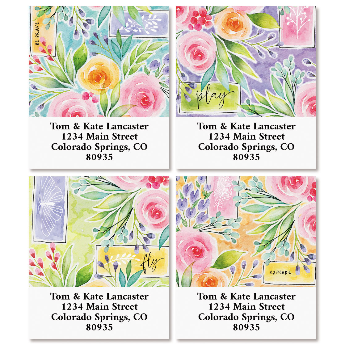 Full Bloom Select Address Labels (4 Designs) | Current Catalog