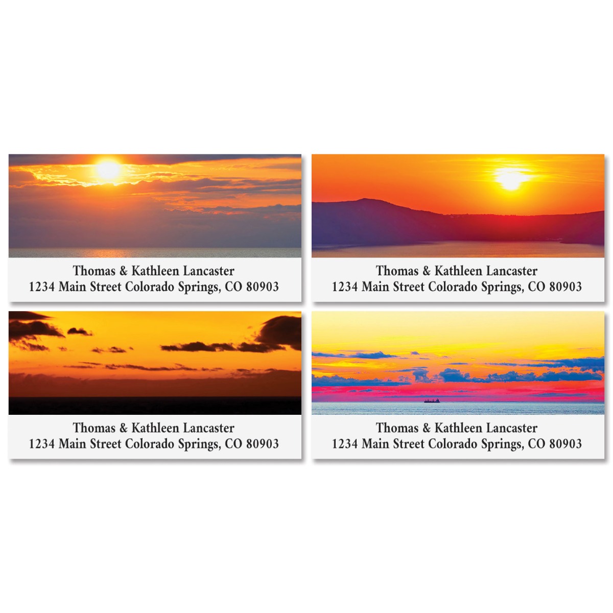 Sea Sunset Deluxe Address Labels (4 Designs) | Current Catalog