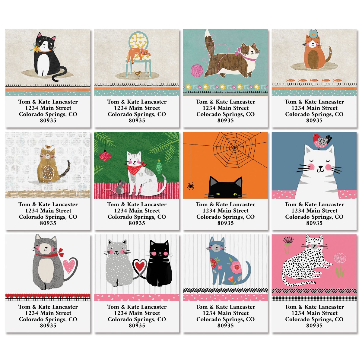Cat Year Select Address Labels (12 Designs) | Current Catalog