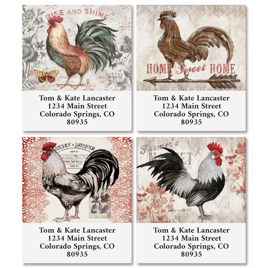 Cardinal Rooster Select Address Labels (4 Designs) | Current Catalog