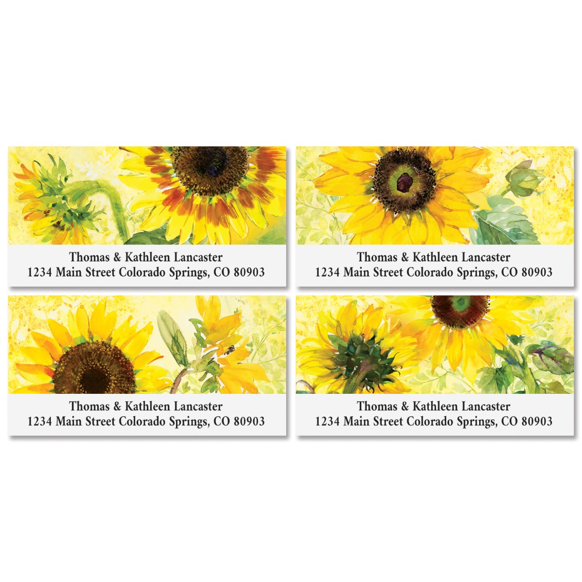 Sunny Sunflowers Deluxe Address Labels (4 Designs) | Current Catalog