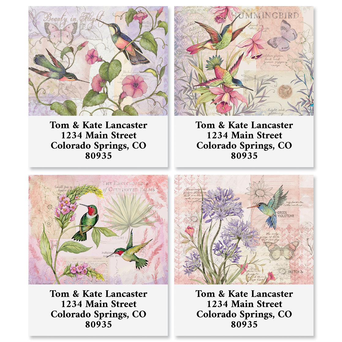 Floral Hummingbirds Select Address Labels (4 Designs) Y2876 | Current ...