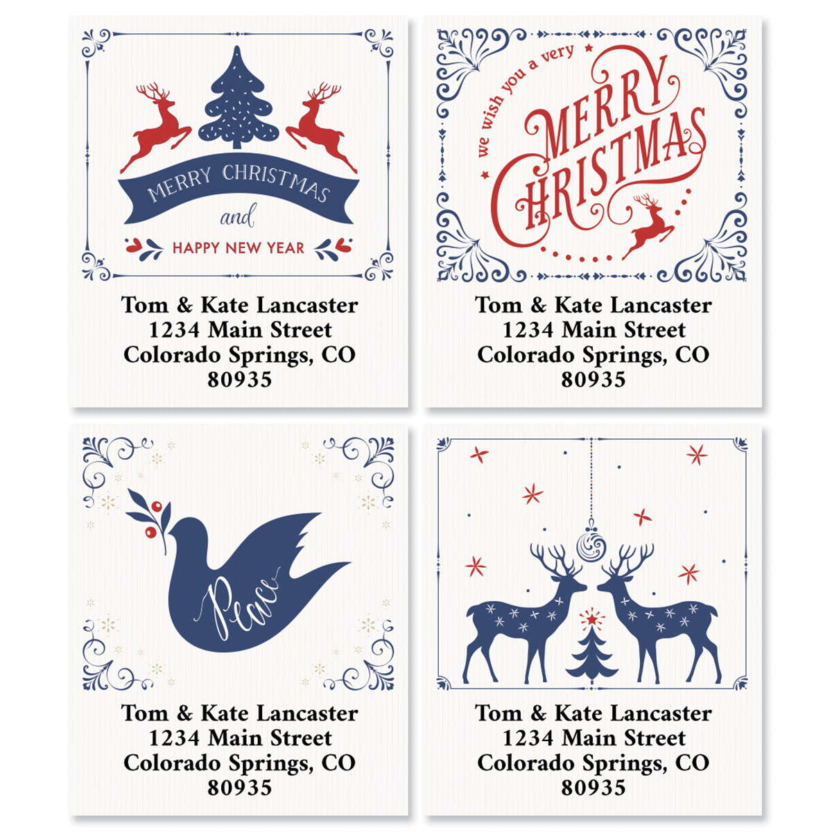 Vintage Christmas Select Address Labels (4 Designs) | Current Catalog