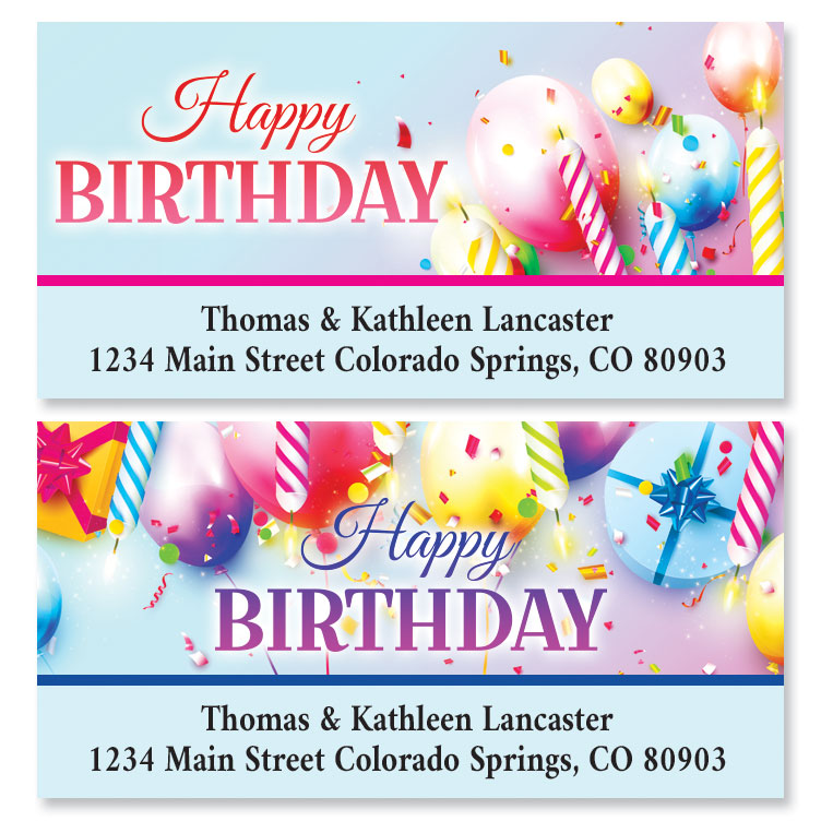 Birthday Party Deluxe Address Labels (2 Designs) | Current Catalog