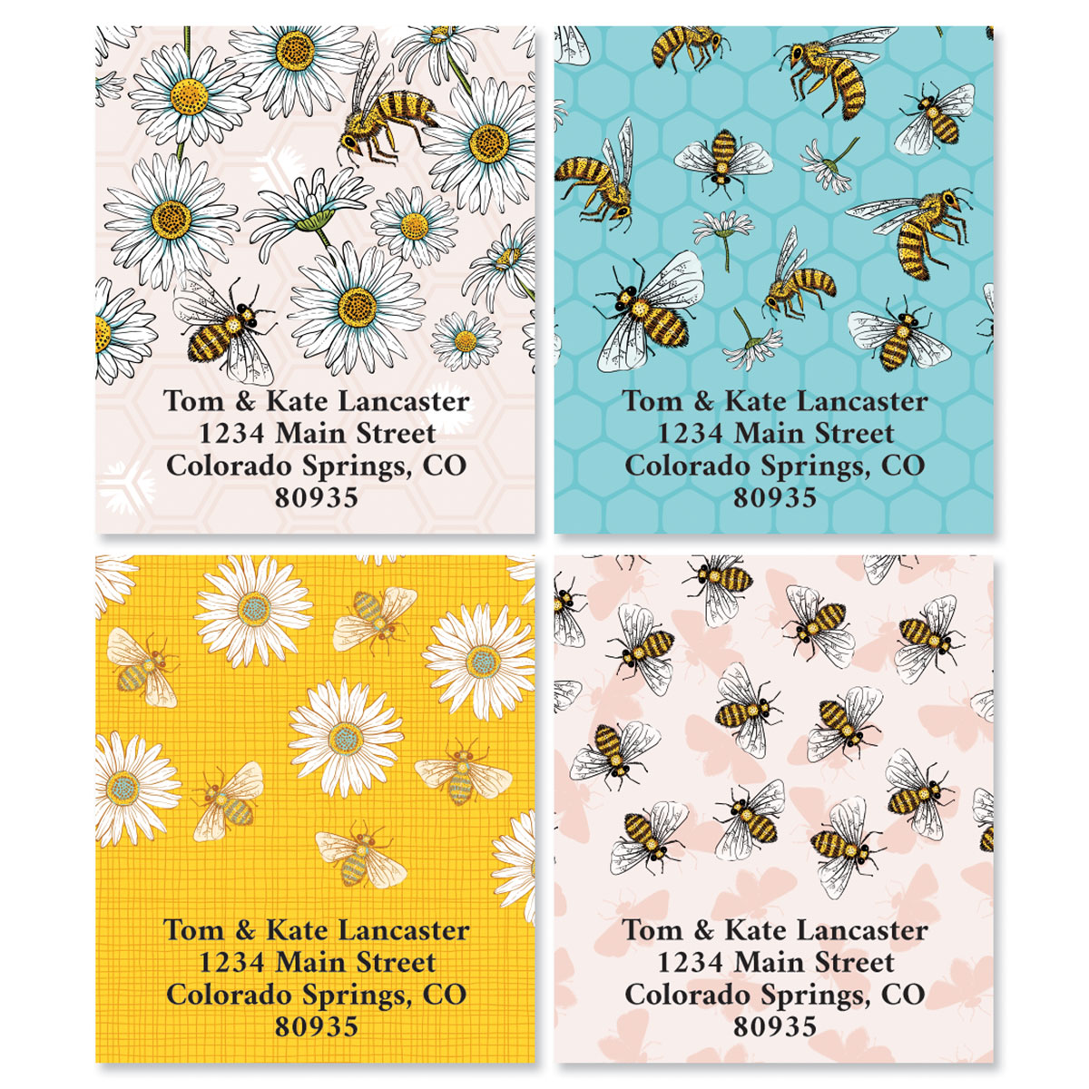 Bee Pattern Select Address Labels (4 Designs) | Current Catalog