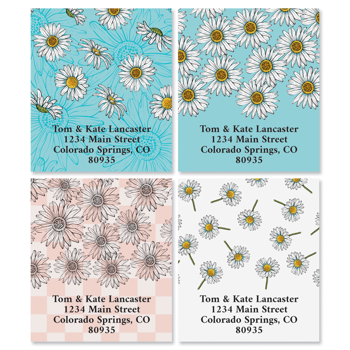 Daisy Pattern Select Address Labels (4 Designs) | Current Catalog