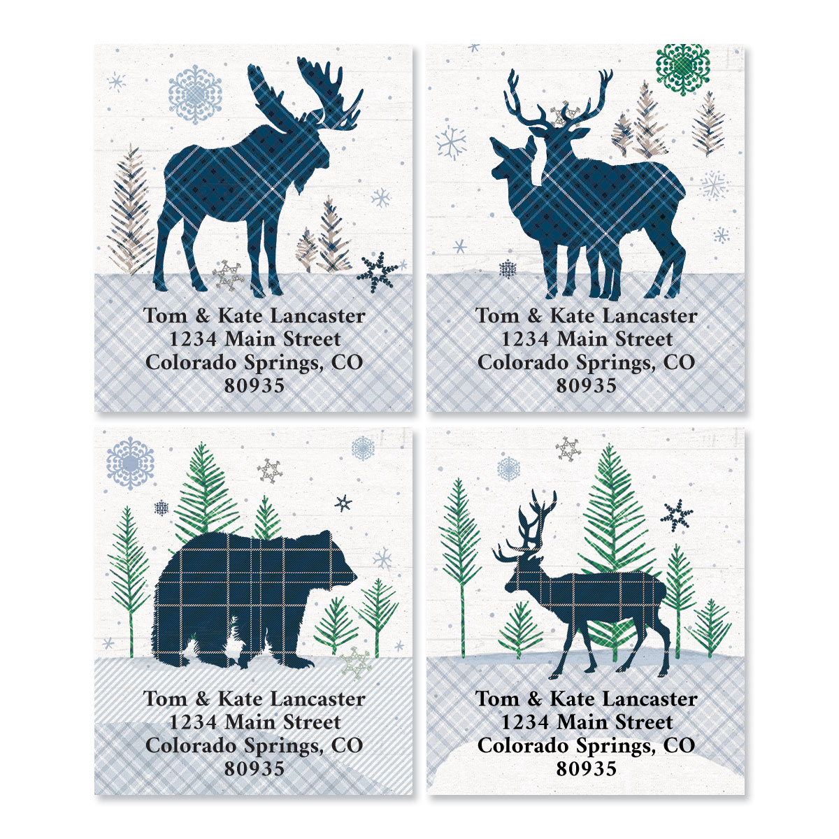 Plaid Lodge Select Address Labels (4 Designs) | Current Catalog
