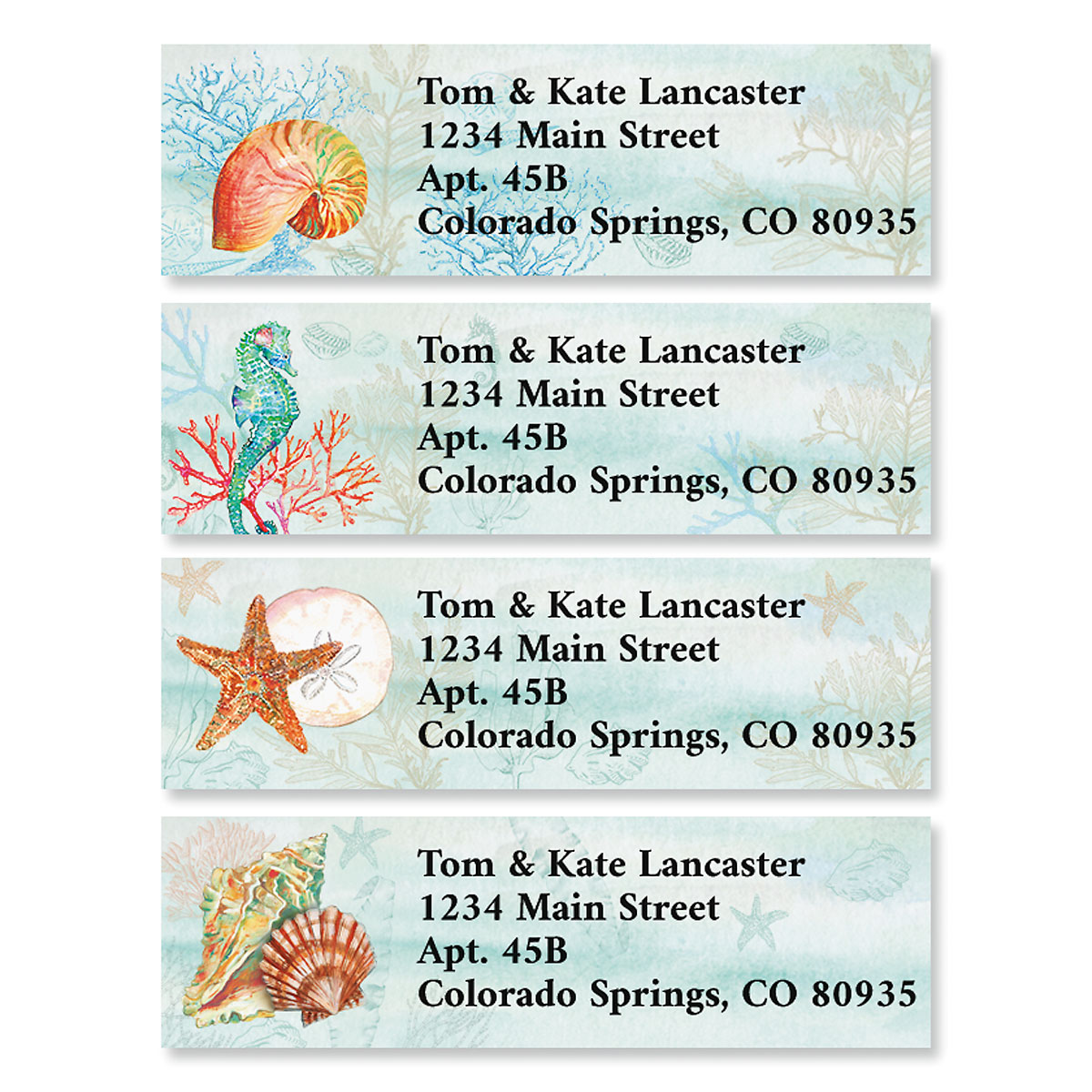 Coastal Pleasures Classic Address Labels (4 Designs) | Current Catalog
