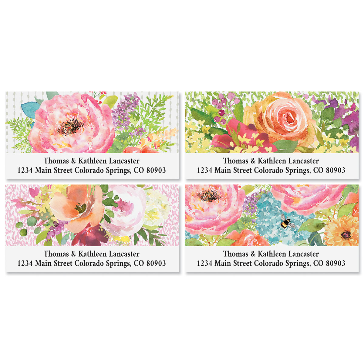When Flowers Speak Deluxe Address Labels (4 Designs) | Current Catalog