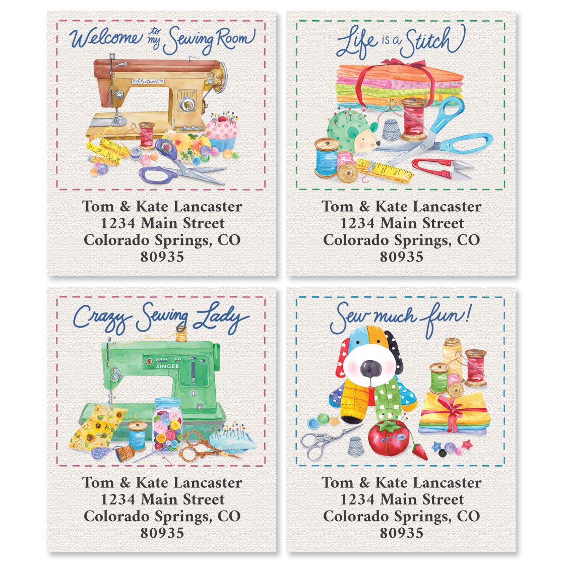 Sew Excited Select Address Labels (4 Designs) | Current Catalog