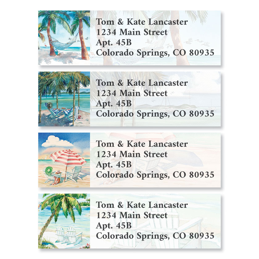 Coastal Lounge Classic Address Labels (6 Designs) | Current Catalog
