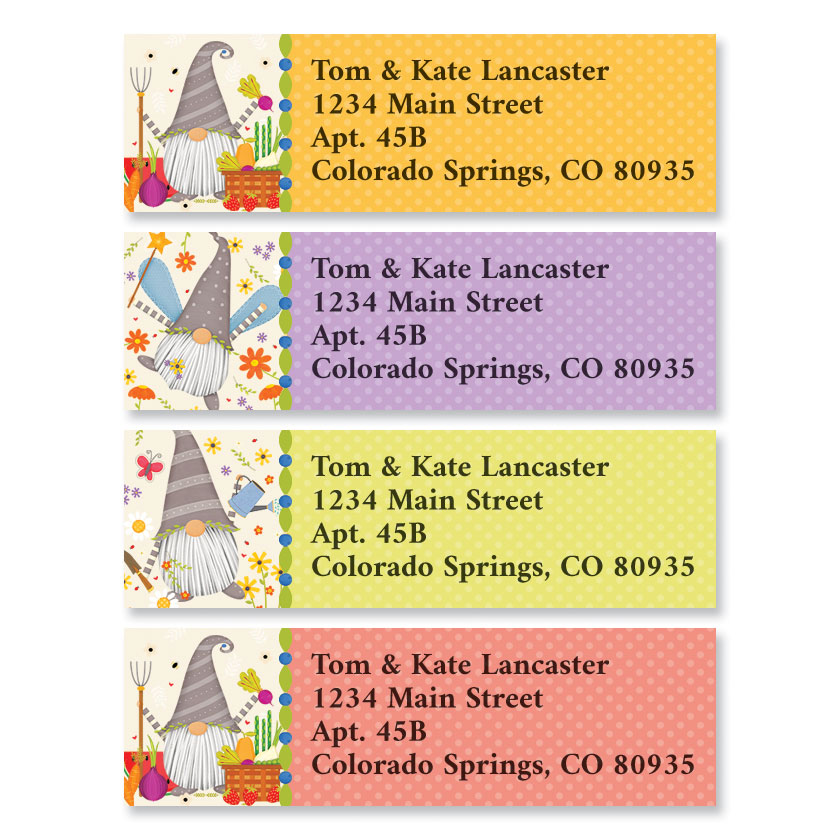 Gardening Gnomes Classic Address Labels (4 Designs) | Current Catalog