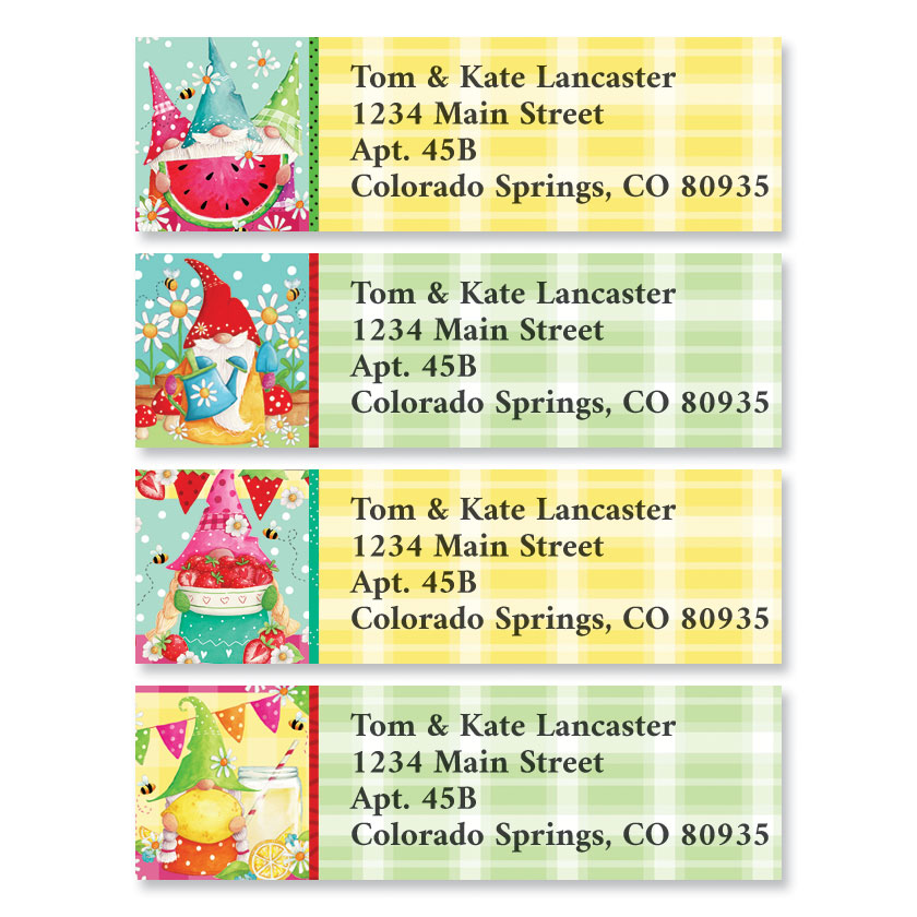 Spring Gnomes Classic Address Labels (4 Designs) | Current Catalog