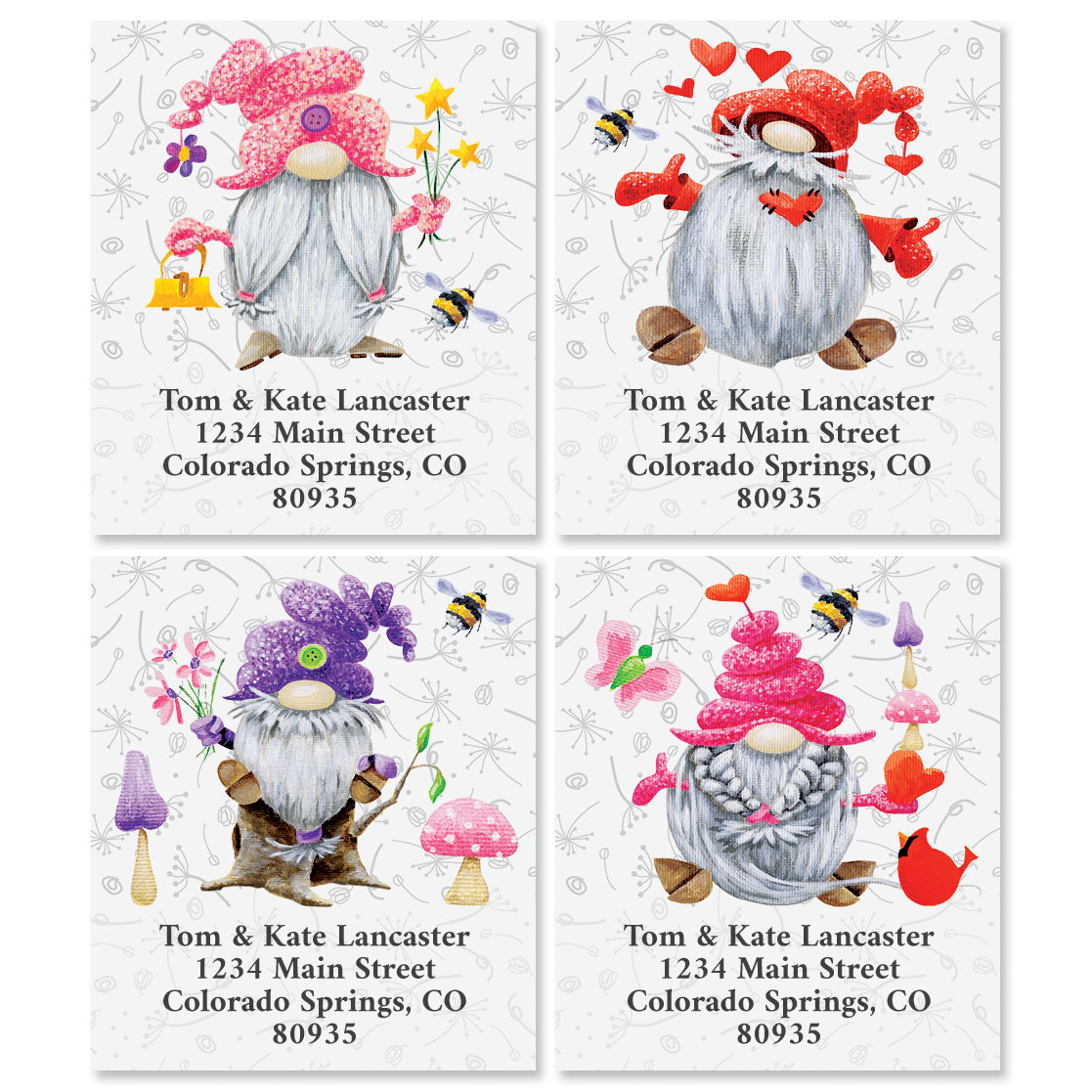 Colorful Gnomes Select Address Labels (6 Designs) | Current Catalog
