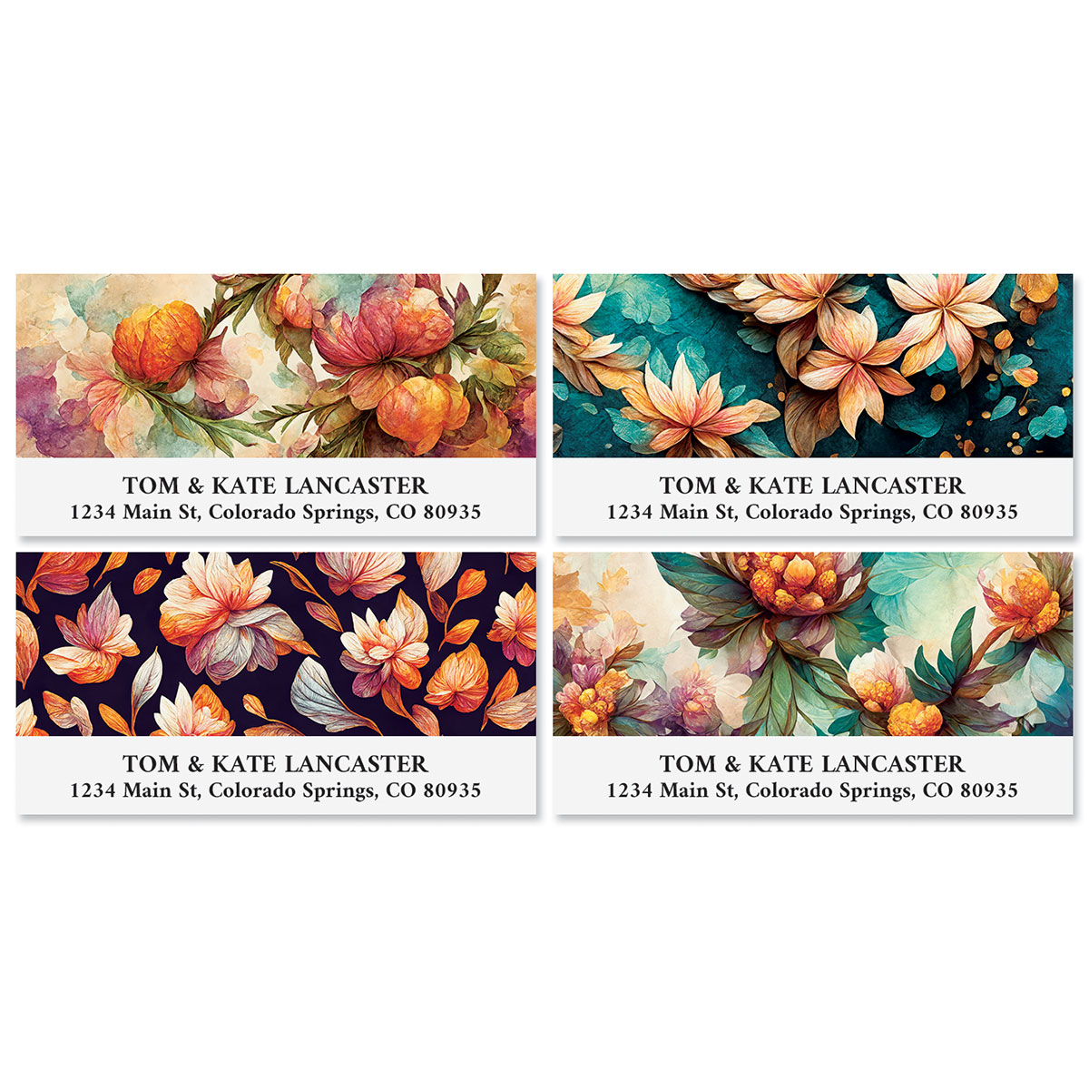 Endless Floral Deluxe Address Labels (6 Designs) | Current Catalog