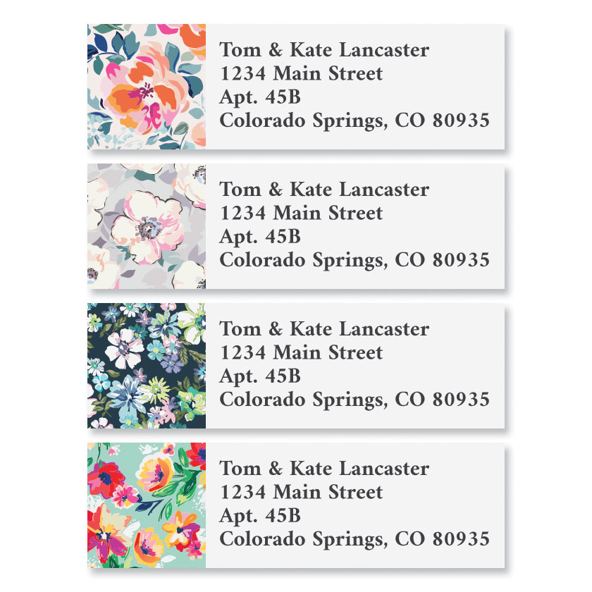 Floral Collage Classic Address Labels (4 Designs) | Current Catalog