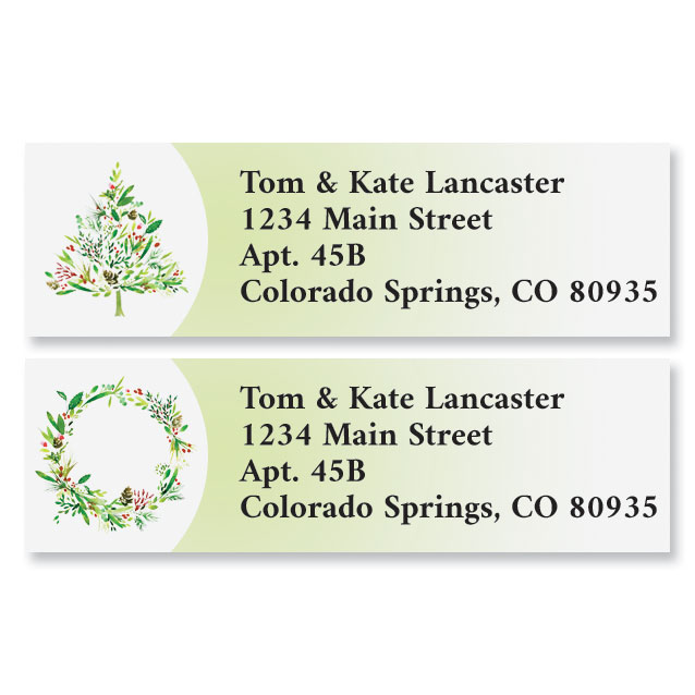 Wreathy Christmas Classic Address Labels (6 Designs) | Current Catalog