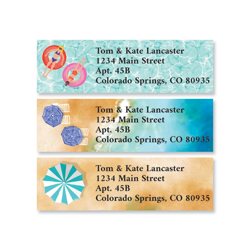 Beach Mode Classic Address Labels (3 Designs) | Current Catalog