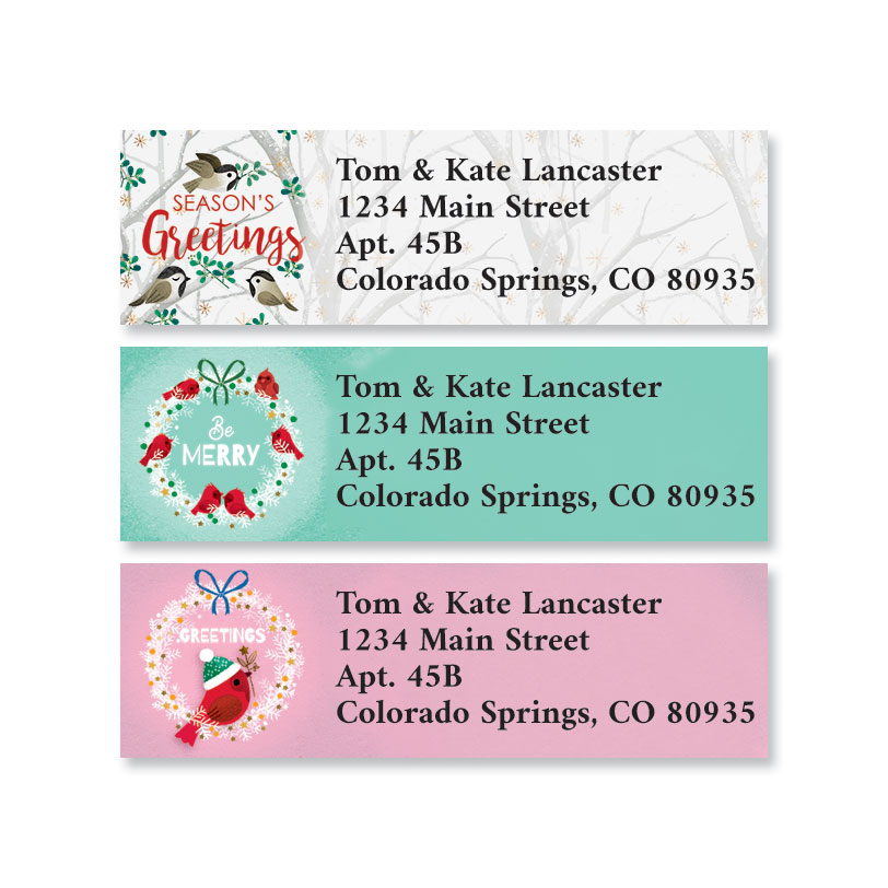 Chirpy Greetings Classic Address Labels (3 Designs) | Current Catalog
