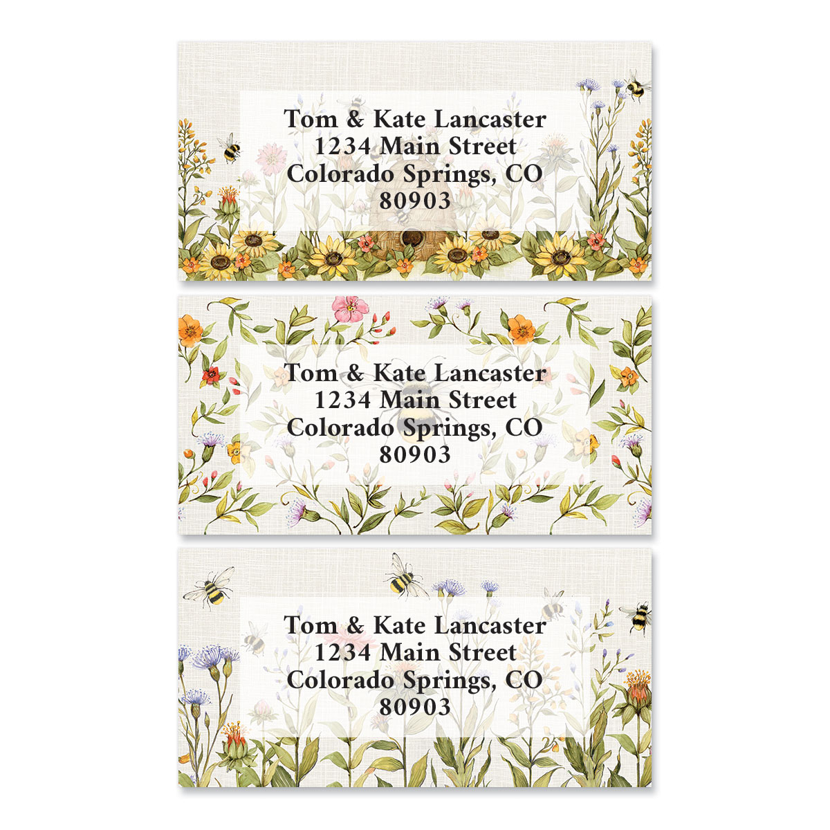 Spring Bees Border Address Labels (3 Designs) | Current Catalog
