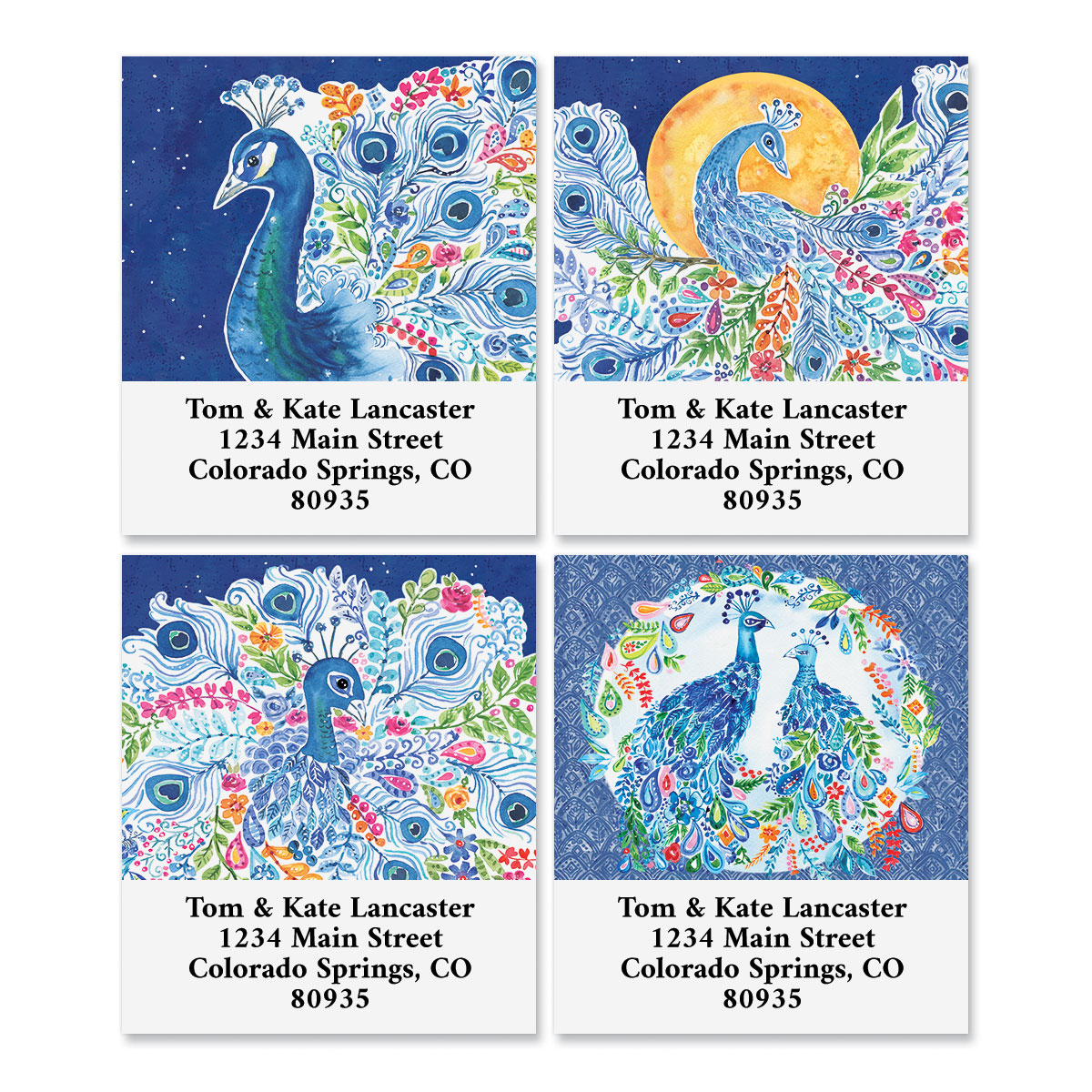 Proud Peacock Select Address Labels (4 Designs) | Current Catalog