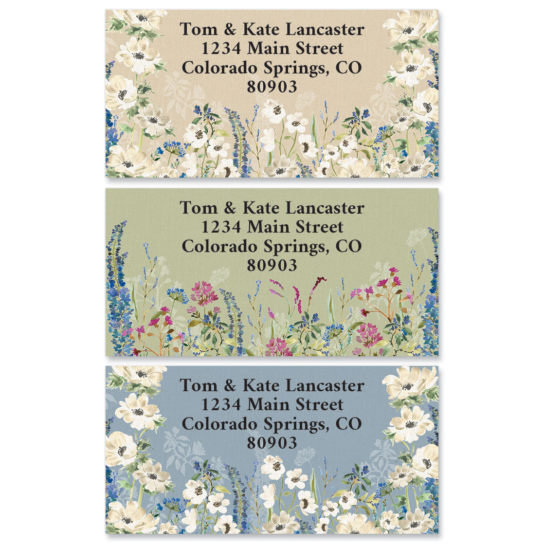 Anemone Meadow Border Address Labels Y3127 | Current Catalog